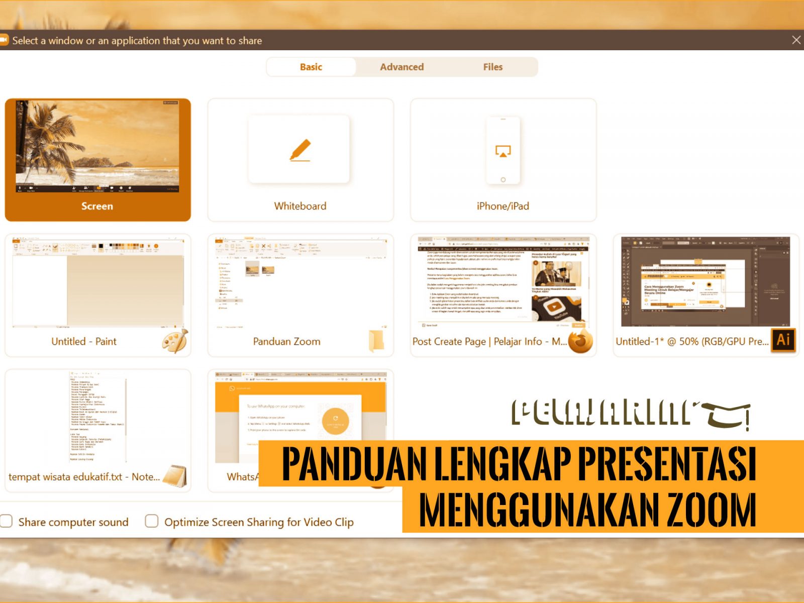 Panduan lengkap Presentasi menggunakan Zoom | Pelajar Info